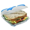 Smash Sandwich Box Clear W Blue - Walmart.com