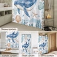 Bathroom Shower Curtain Ocean Whale Starfish Shell Waterproof Shower ...