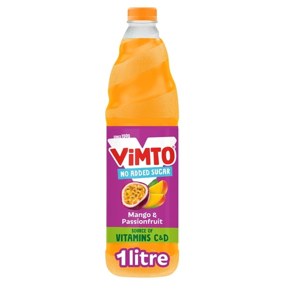 Vimto, No Added Sugar Squash, 1 Litre, Imported from Britain - Walmart.com