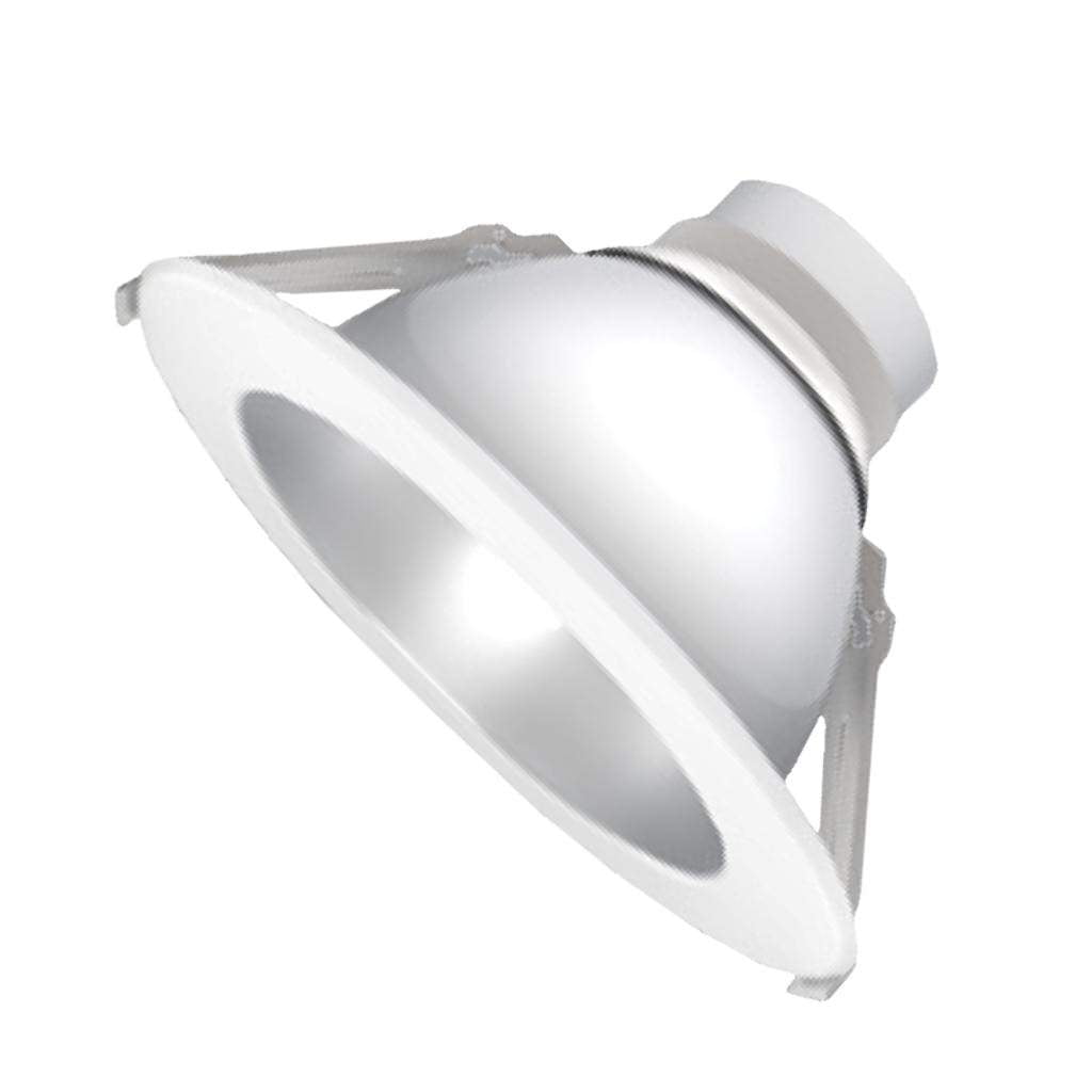 Green Creative 98055 - 8" Clear Diffuse Trim White Flange Reflector ...