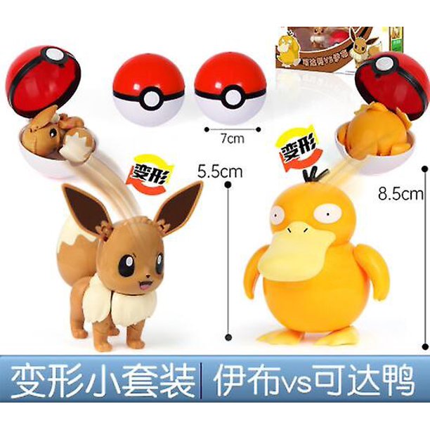 Tomy Pokemon Elf Ball Deformation Toy Model Pikachu Jenny Turtle Mewtwo ...