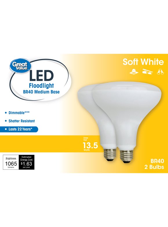 BR40 Light Bulbs in Shop Light Bulbs by Shape - Walmart.com
