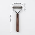 Canine Coat Grooming, Curved Dematting Rake, Walnut Wood Grip, Loose ...