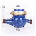 Water Meter Heavy Duty Brass Flow Measure Tap Cold Water Meter Home ...