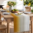 Gradient Yellow Table Runner, Abstract Yellow Grey White Red Gradient ...