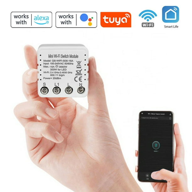 Módulo de interruptor inteligente Tuya WiFi QS-WIFI-S06-16A 100 ~ 250V ...