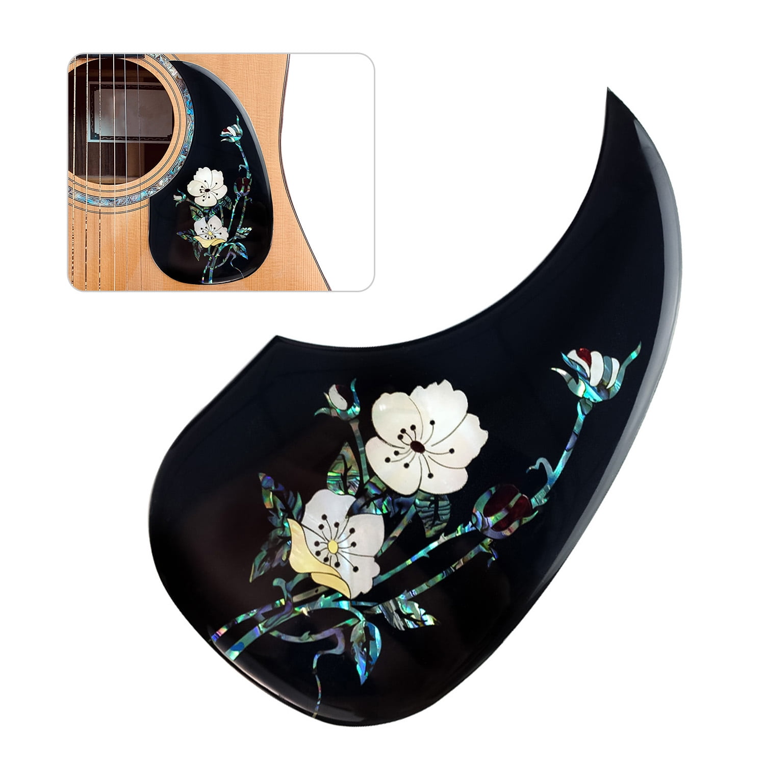 High-grade Folk Guitar Pickguard Pick Guard with Decorative Flower ...