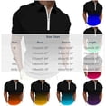 Ceisia Men's Gradient Color Short Sleeve Half Zip Polo Shirt Casual ...