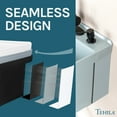 Tehila Wall Mounted Gray Utility Sink with Matte Black Pull-down Faucet ...