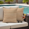 Beige Wood Grain Outdoor Pillow Covers Set of 2 Farmhouse Tree Wooden ...