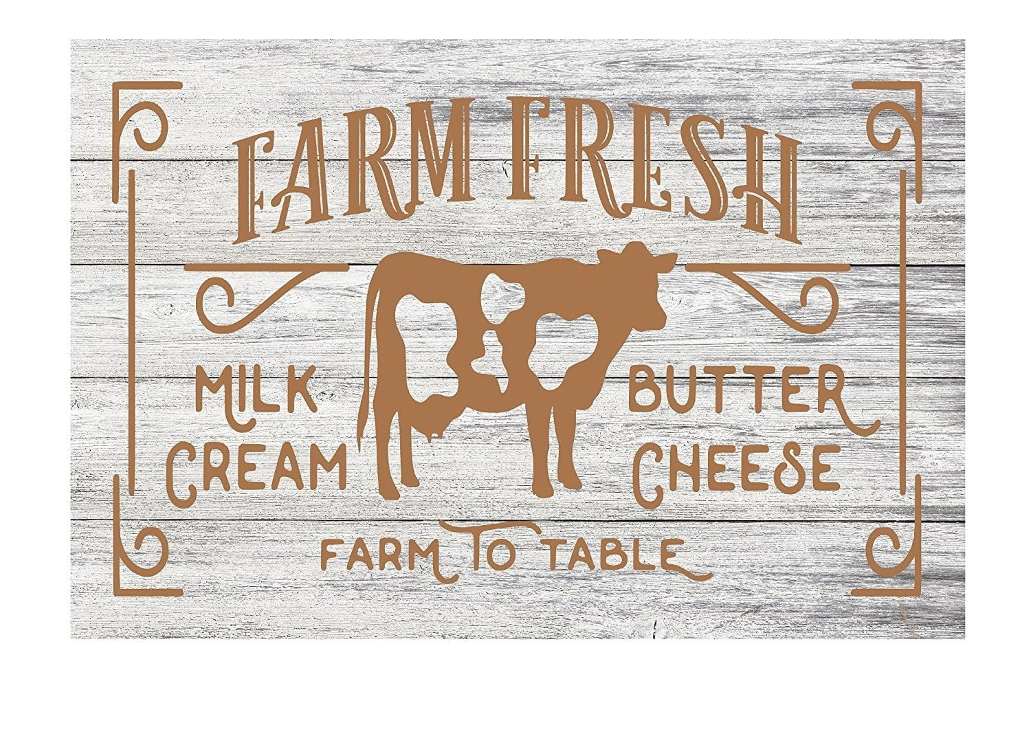 Farm Fresh Farm to Table Farmhouse Style Rustic Metal Kitchen Home ...