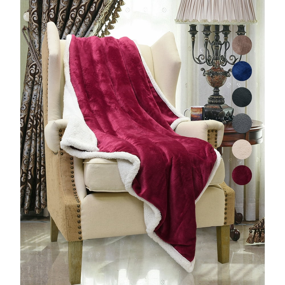 Sherpa Blanket Fleece Throw Blanket Reversible Bed Throw Tv Blanket Super Soft Micro Mink