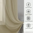 OVZME Farmhouse Taupe Solid Print Light Filtering Curtains, 40" x 84", 2 Panels - Walmart.com