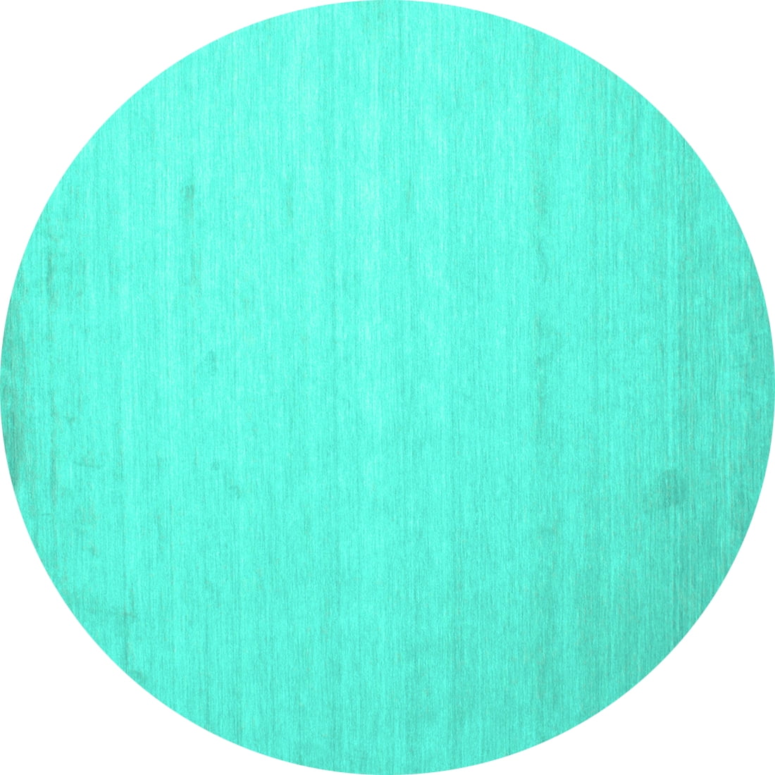 Ahgly Company Indoor Round Solid Turquoise Blue Modern Area Rugs, 4 ...