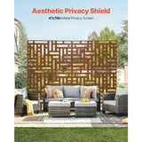 KFFKFF Steel Privacy Barrier, Dimensions 47" Height x 76" Width, Trio ...
