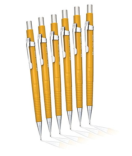 Pentel Sharp Automatic Drafting Pencil, 0.9mm, Yellow, Pack of 6 ...