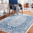 SAFAVIEH Toscana Caryn Medallion Polyester Area Rug, Ivory/Navy, 8' x ...