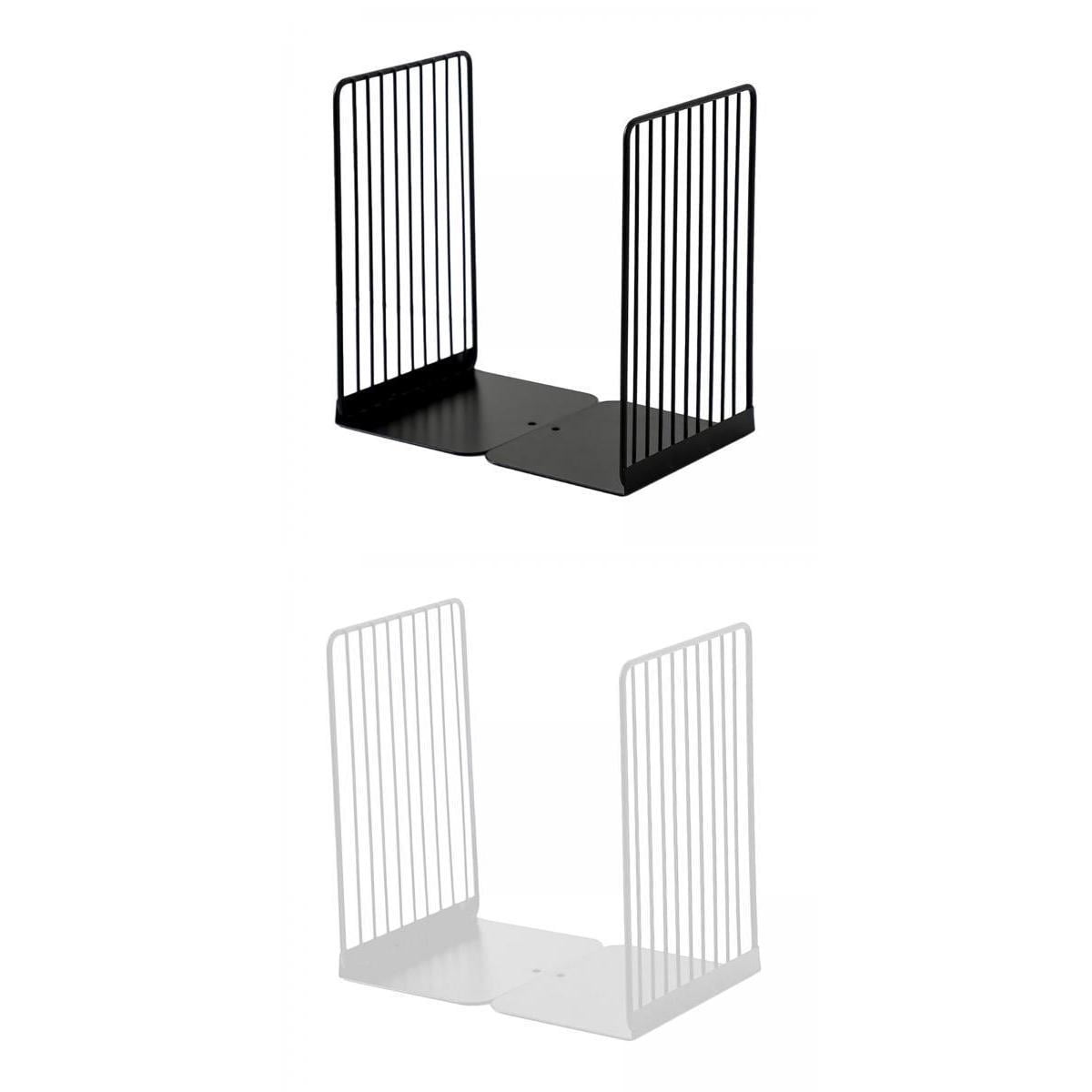 2 Pair Metal Bookends L shaped Desktop Organizer for Workspace Study ...