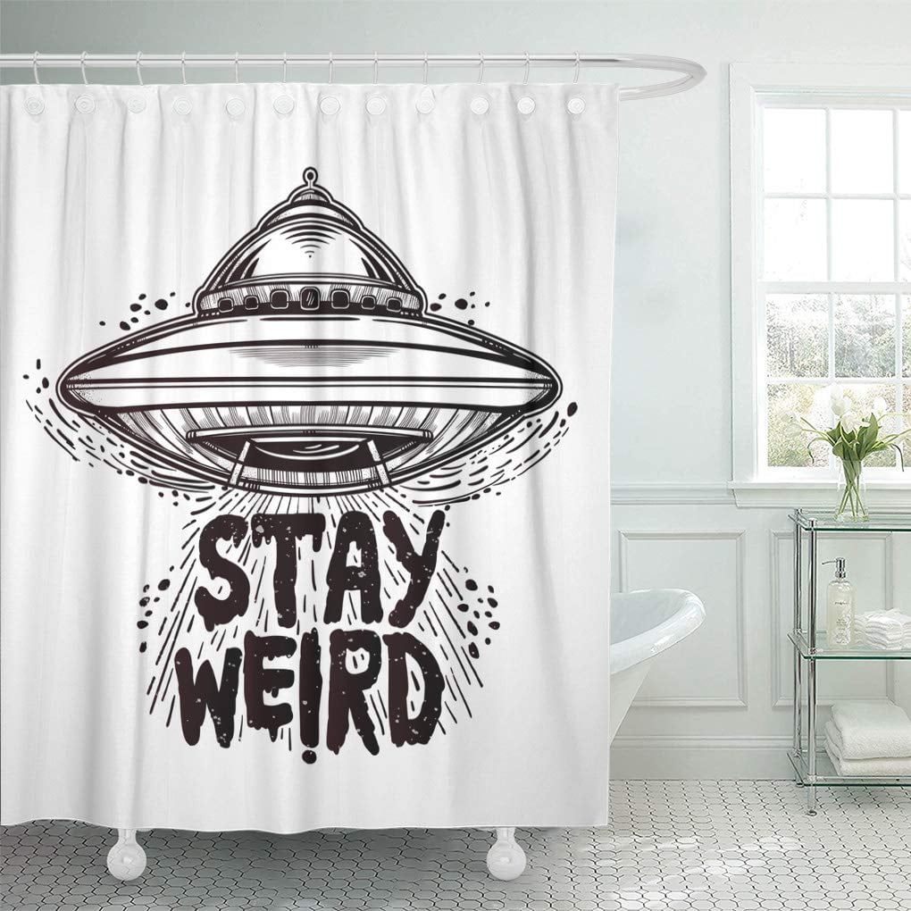 CYNLON Tattoo Stay Weird Lettering Inspirational Alien UFO Conspiracy ...