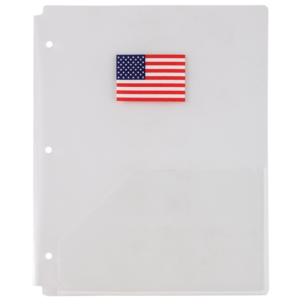 JAM Paper & Envelope Paper Plastic Two Pocket Folders, Clear with ...