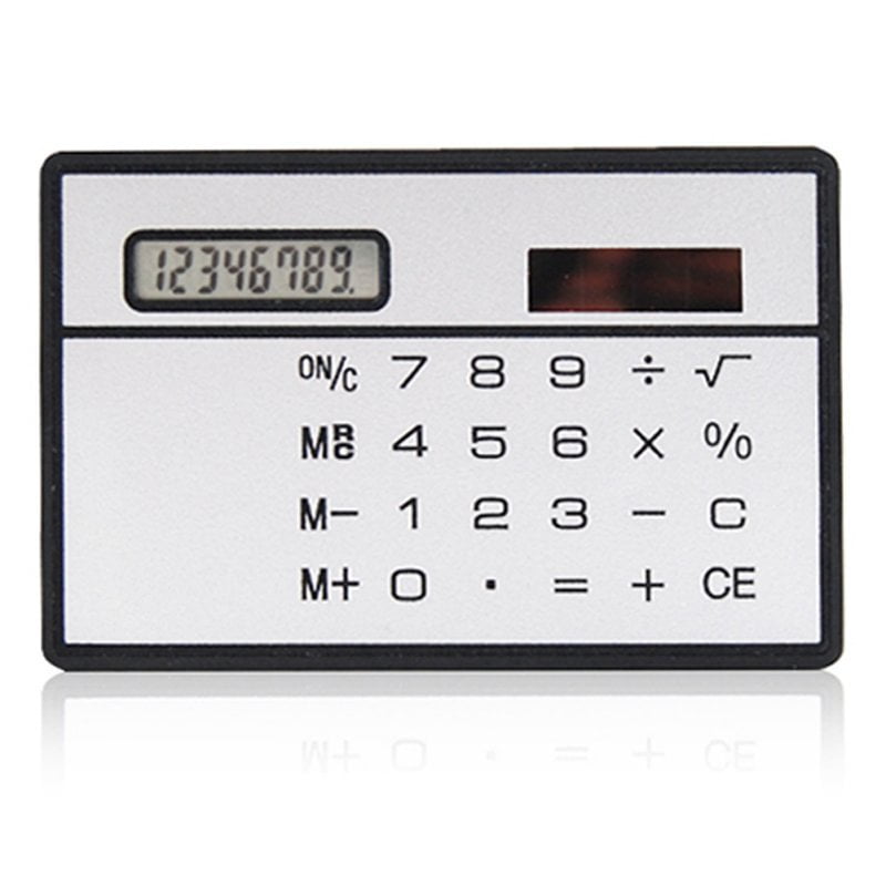 Solar Card Calculator Ultra-thin Handheld Office Computer Student Mini ...