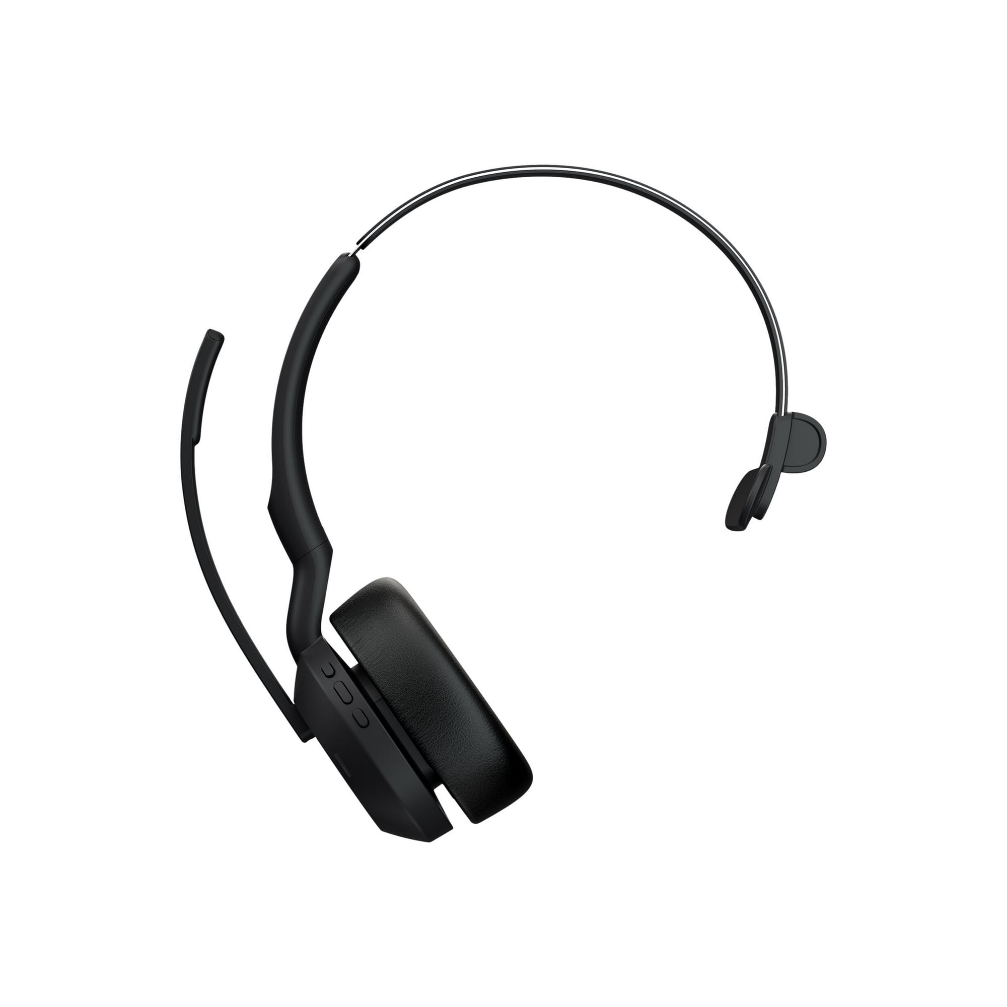 Jabra Evolve2 55 Uc Mono - Headset - On-Ear - Bluetooth - Wireless - Active Noise Canceling - Usb-A Via Bluetooth Adapter - Black - Optimized For Uc