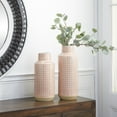 DecMode 14", 17"H Pink Metal Vase, Set of 2 - Walmart.com