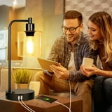 Neoglint Set of 2 Industrial Table Lamps, Black, Touch Control, 3-Way ...