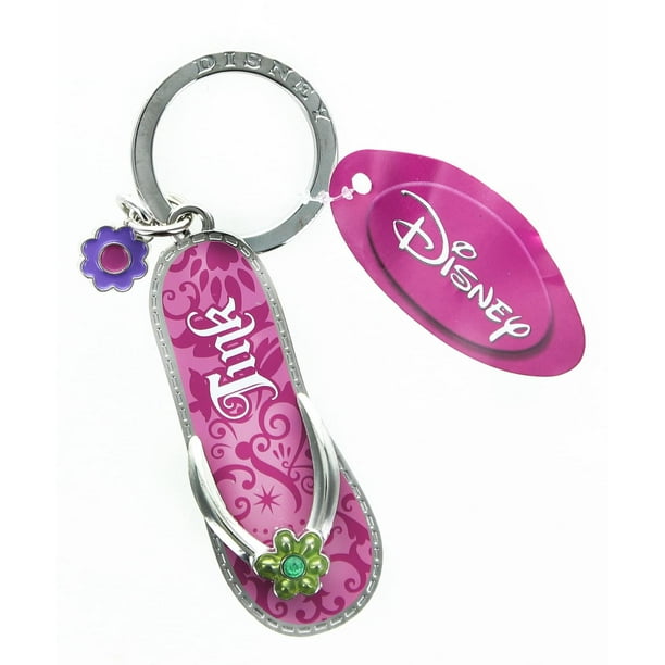 Disney Tinker Bell Pink Flip Flop Pewter Key Ring - Walmart.com