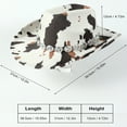 Elegant Rolled Brims Cowboy Hats Cow Pattern Felts Hat Western Hat for ...