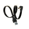 AOOOWER Mini USB to USB Right Angle Cable USB 2.0 Silicone Flat Wire ...