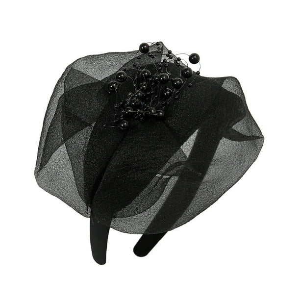 Retro Hairband Women Wedding Headpiece Beads Mesh Decor Hair Hoop ...