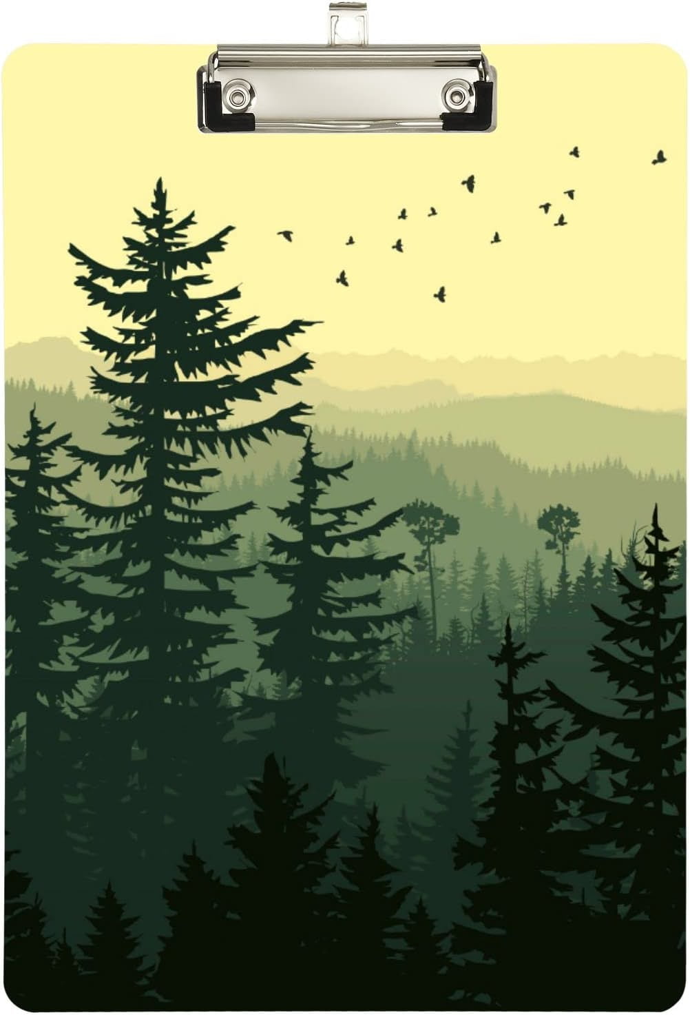 KXMDXA Forest Mountain Trees Clipboard Hardboard Wood Nursing Clip ...