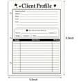 50pcs Client Profile Cards,3-Hole Client Profile Cards for Hair Stylist ...