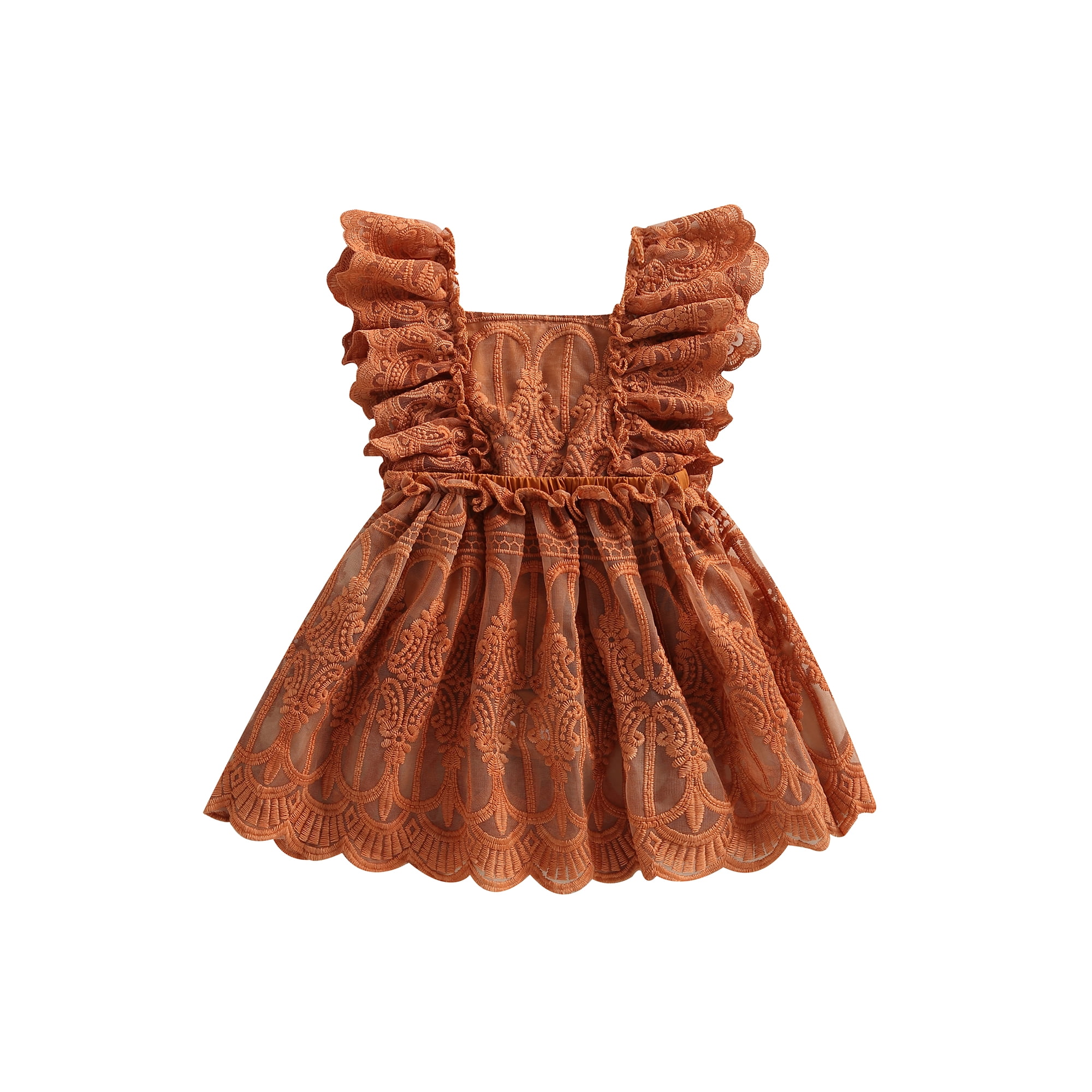 Click here for Fortune Baby Girl Romper Dress Ruffle Sleeve Lace... prices