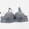 Mgmyaa Embossed Underwire Push-Up Full-Figure Bra Women's Solid Color ...