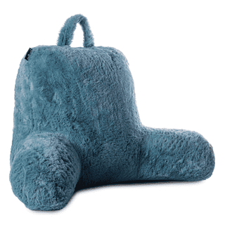 Mainstays Micro Mink Plush Backrest Lounger Pillow, Rich Black Poly ...