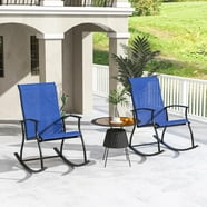 SWITTE Outdoor Rocking Chair, Indoor Lounge Rocking Chair with Cushion ...