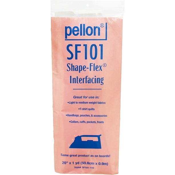 Pellon Shape Flex Cotton 20in x 1yds Fusible Wovent, Style# SF101 Pack ...