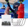 160pcs Metal Fishing Hook Eyed Fish Hook Fishing Barrels Swivels ...