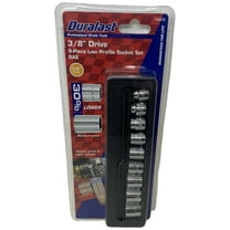 Duralast 9-Piece Low Profile Socket Set (700019) - 3/8 Inch Drive, SAE ...