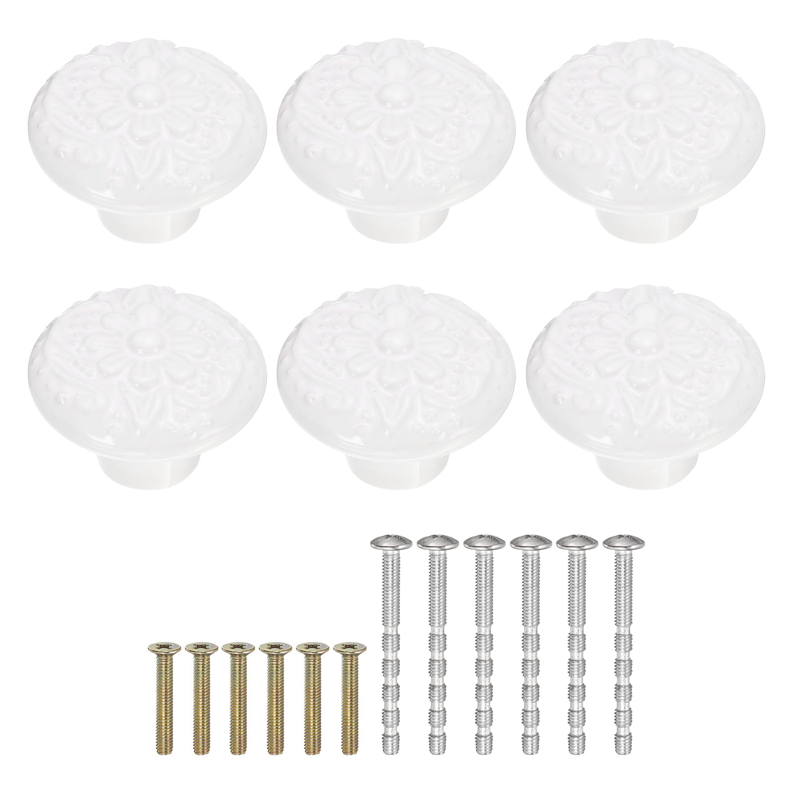 Click here for Uxcell 6 Pack Ceramic Knobs  34mm/1.34 Flower Patt... prices