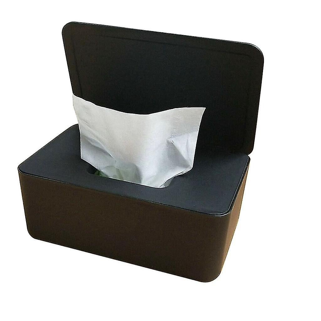 Wet Wipe Tissue Storage Box Wet Wipe Box Tissue Box With Lid Black ...