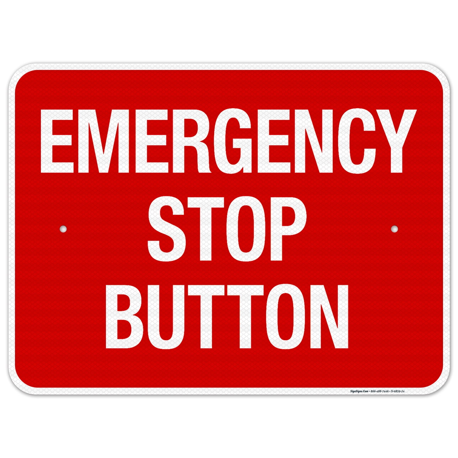 Emergency Stop Button Sign, - Walmart.com