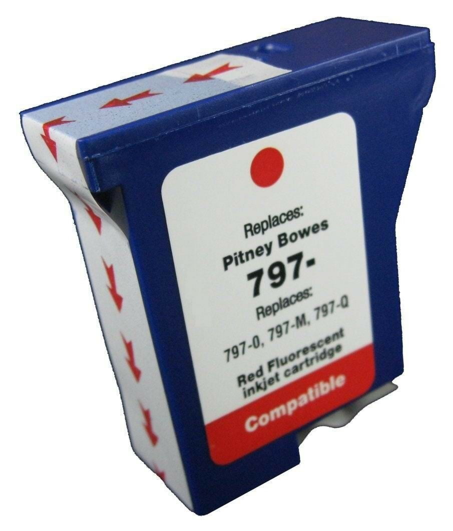 Replacement 797 797-M Red Ink Cartridge Compatible for Pitney Bowes ...