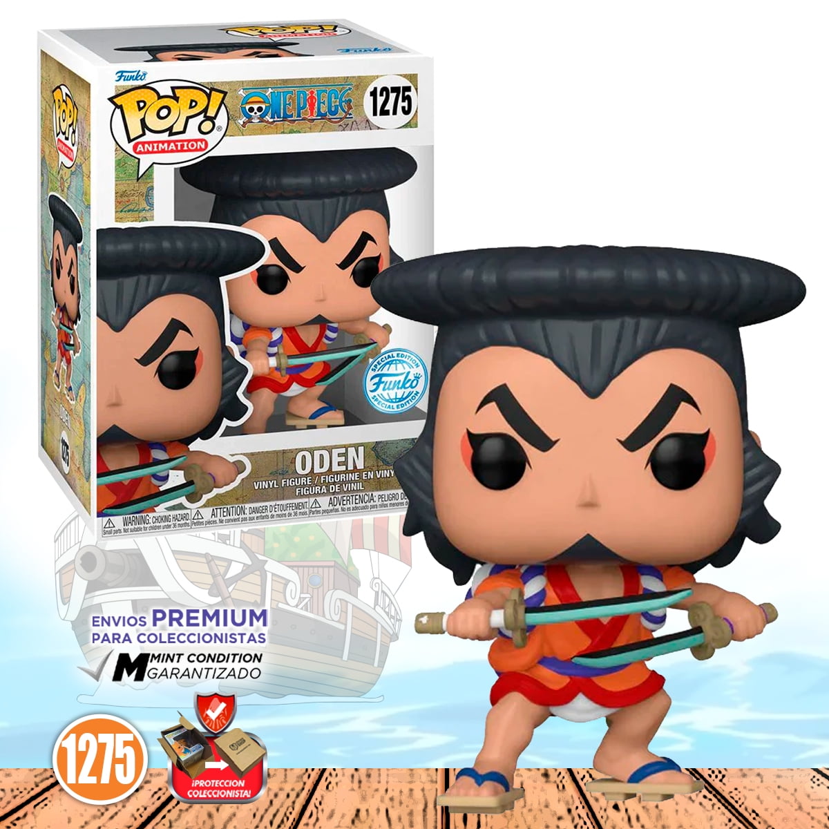 Funko Pop Oden #1275 One Piece Anime Original Funko Piratas De Sombrero ...