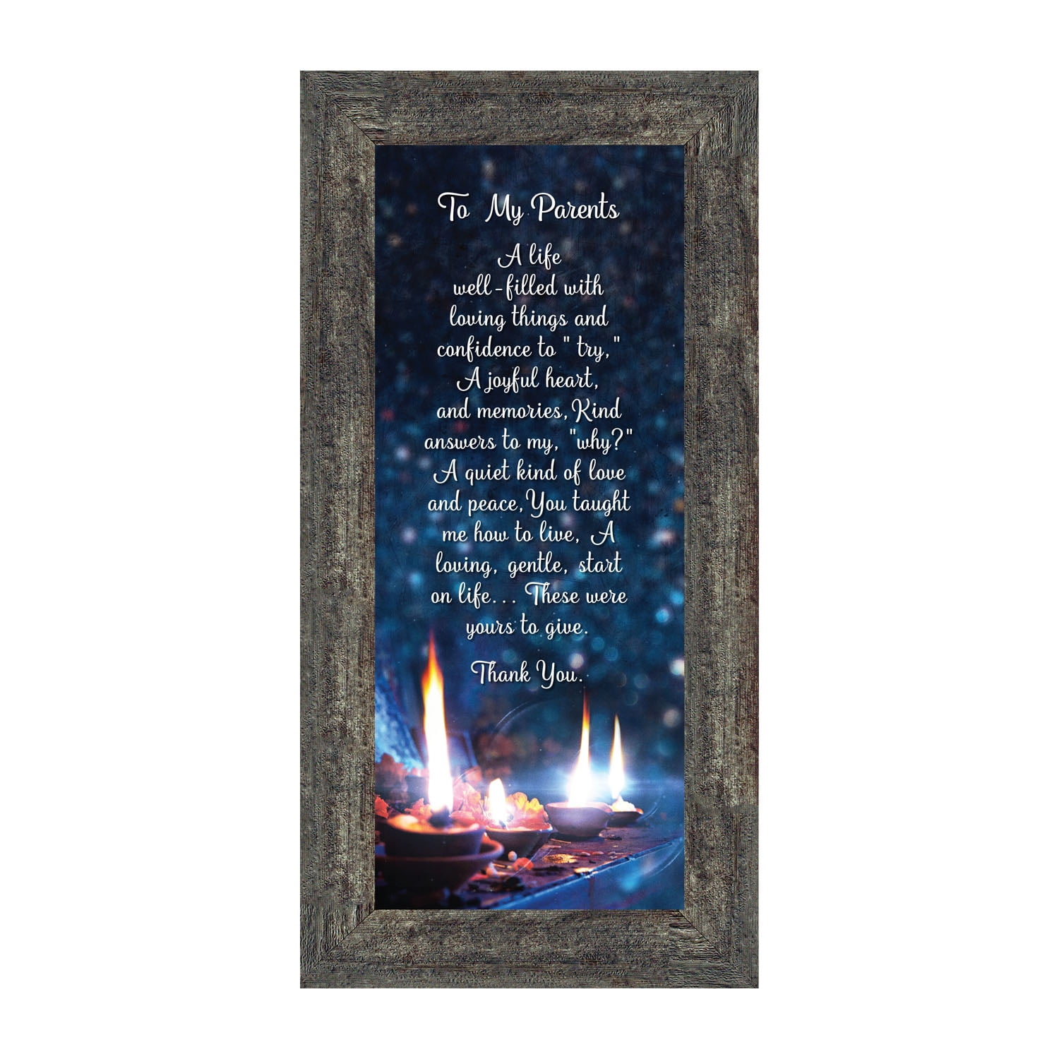 Thank You To My Parents Appreciation For Parents Framed Poem 6x12 thank-you-to-my-parents-appreciation-for-parents-framed-poem-6x12