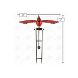 Red Carpet Studios Large Cardinal Rocker, Metal Garden Sculpture ...