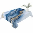 Blue Marble Table Cloth Waterproof Tablecloths, Modern Abstract Art ...
