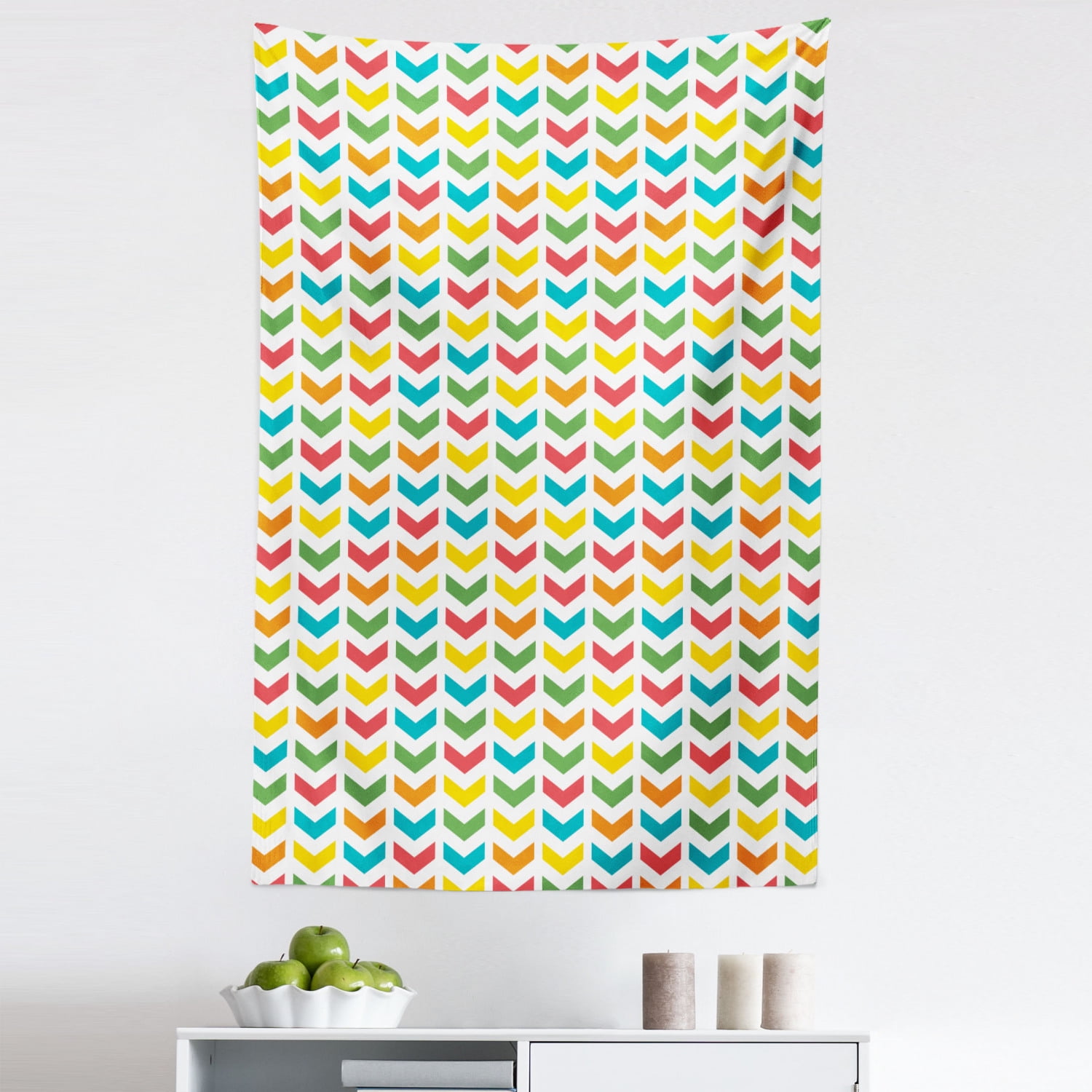 Arrow Tapestry, Illustration of Colorful Repetitive Arrows Pointing ...